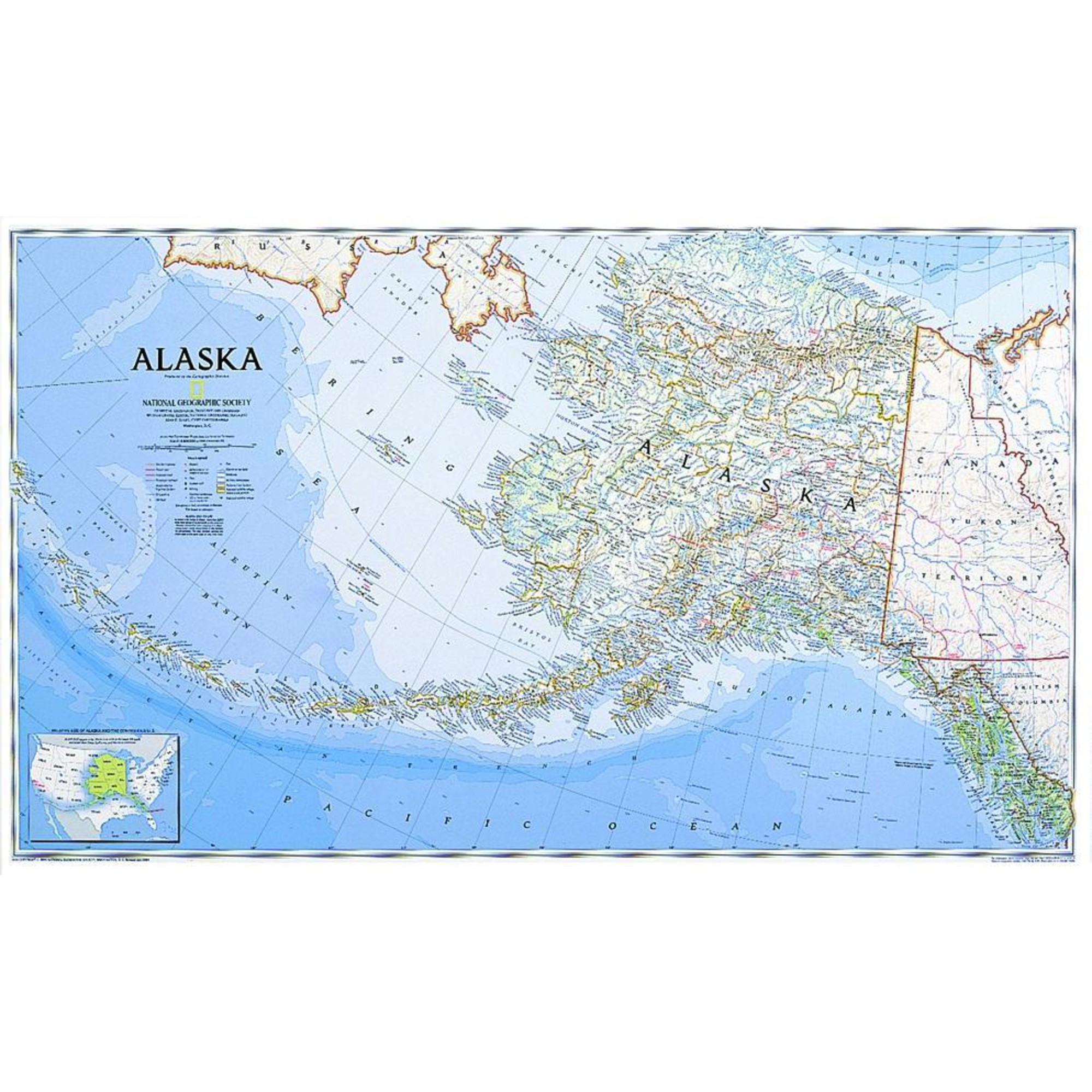 National Geographic Mapa Alaska