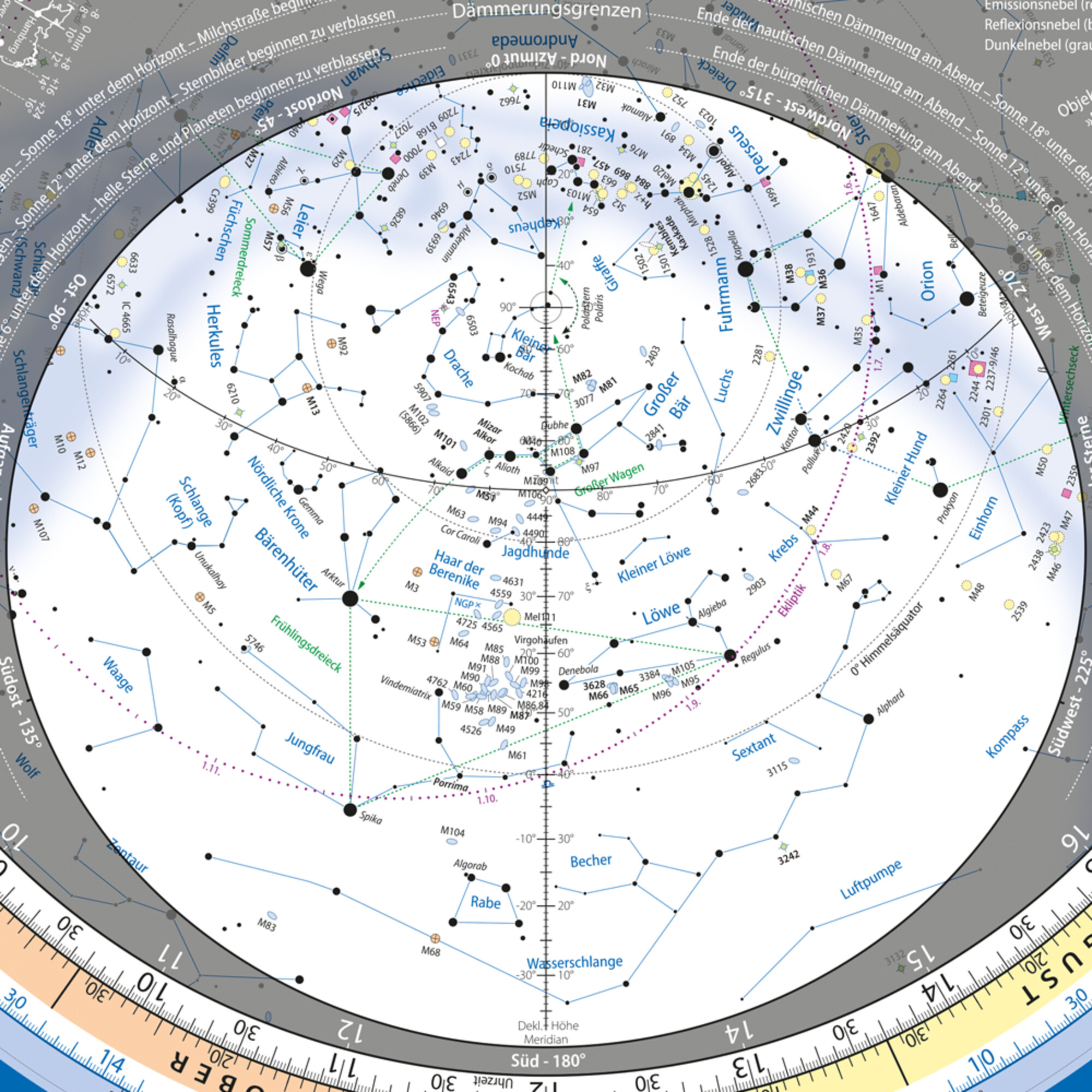 Oculum Verlag Obrotowa mapa nieba